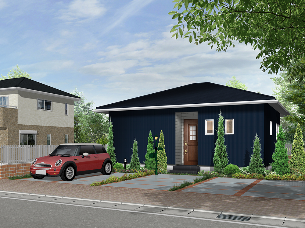 YN-15【1LDK】平屋1～3人家族様にぴったりプラン - 平屋ウィズ｜茨城県筑西市・結城市・古河市の県西地域の平屋住宅専門店 シンプル＆無駄なく暮らす【平屋】という選択肢を応援します