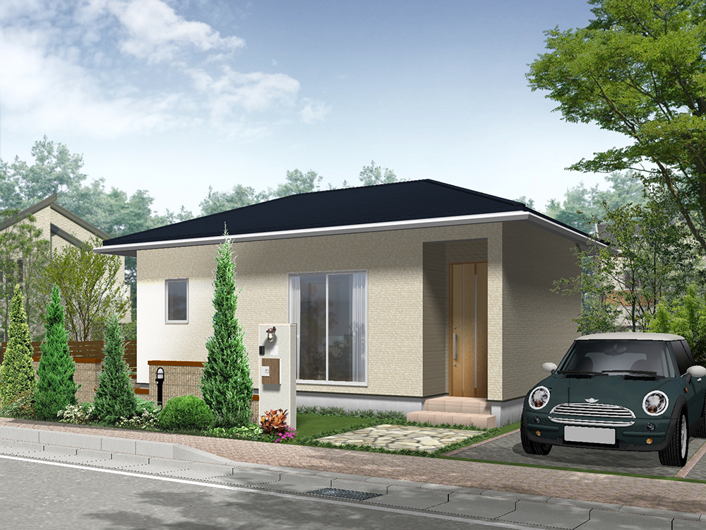 YS-10【1LDK】平屋1～2人家族様にぴったりプラン - 平屋ウィズ｜茨城県筑西市・結城市・古河市の県西地域の平屋住宅専門店 シンプル＆無駄なく暮らす【平屋】という選択肢を応援します